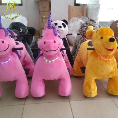 中国 Hansel hot-selling kids plush riding animals plush riding animals toy for party rental 販売のため