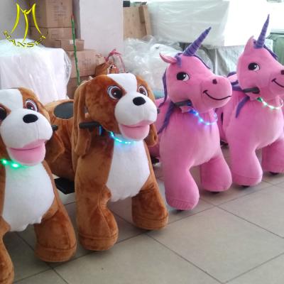 中国 Hansel shopping mall children funfair plush battery operated zoo animal toy ride 販売のため