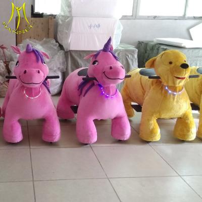 中国 Hansel wholesale coin operated electronic kids ride on unicorn for sale 販売のため