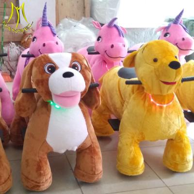 中国 Hansel entertainment center plush rides stuffed animal unicorn on wheels 販売のため