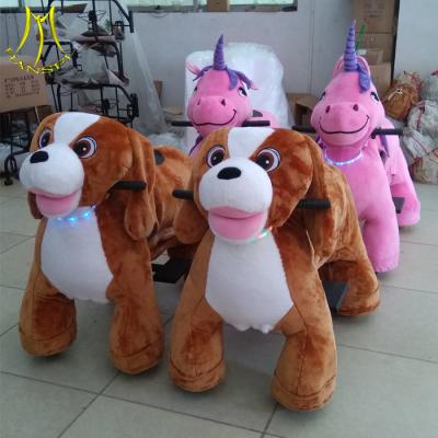 中国 Hansel  new plush animal electric scooter dinosaur park animal coin operated dog 販売のため