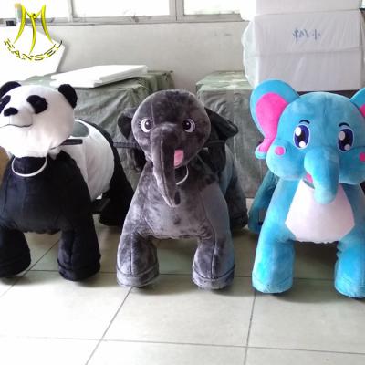 中国 Hansel commercial kids plush rocking horse 4 wheel electric scooter 販売のため