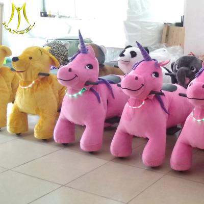 中国 Hansel battery operated plush animals for kids zoo animal scooter for rent 販売のため
