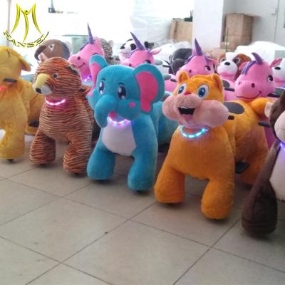 中国 Hansel  indoor mall plush walking horse toy unicorn motorized animal car 販売のため