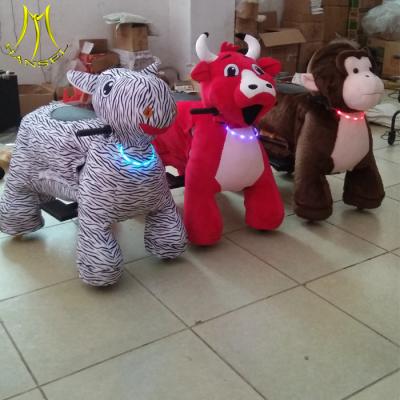 中国 Hansel jungle around adventure kiddie ride plush toy ride on soft animal scooter rides cars 販売のため