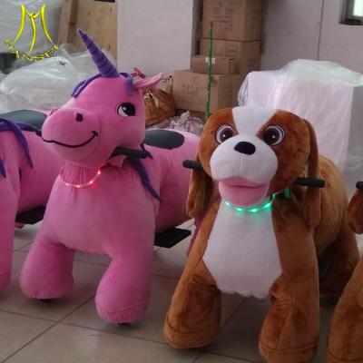 中国 Hansel  plush electric ride on 12v motor for animal ride for outdoor animal go kart for sale 販売のため