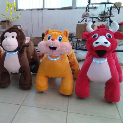 中国 Hansel   kids amusement motorized plush electric mountables riding animals 販売のため