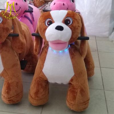 中国 Hansel children funfair plush battery operated plush electric ride on animals 販売のため