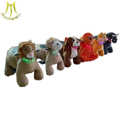 中国 Hansel  new coin operated battery plush animal electric scooter for shopping mall 販売のため