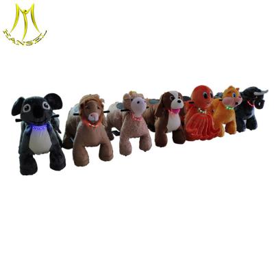 中国 Hansel  coin operated electric mountable plush motorized animal for shopping mall 販売のため