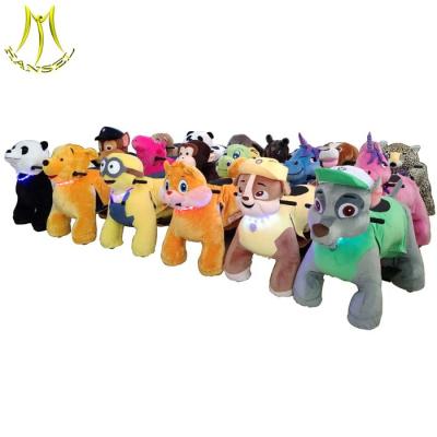 中国 Hansel shopping mall child coin operated walking ride on animal toy paw patrol for sales 販売のため