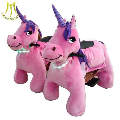 中国 Hansel indoor and outdoor children battery operated ride animals plush toy on wheels 販売のため