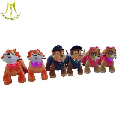 中国 Hansel  battery plush ride on animal electric wheel unicorn riding animal for kids 販売のため