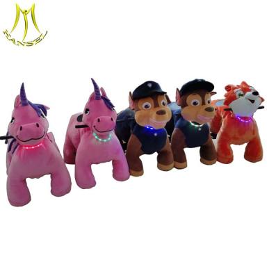 中国 Hansel amusement park unicorn coin operated walking animal rides 販売のため