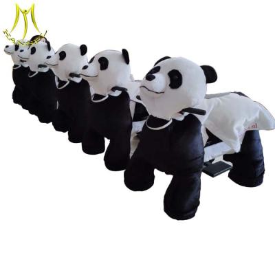 中国 Hansel party happy panda rides coin operated animal ride electric for kids 販売のため
