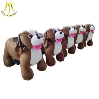 中国 Hansel   indoor plush amusement motor bike battery operated animal ride for sales 販売のため