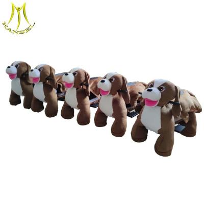 中国 Hansel coin operated amusement animal ride on for kids  plush motorized animals electric 販売のため