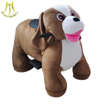 中国 Hansel children plush toys stuffed animals on wheels shopping mall moving animal dog scooter 販売のため