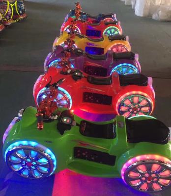 中国 Hansel outdoor plastic battery powered motorbike amusement park rides for kids 販売のため