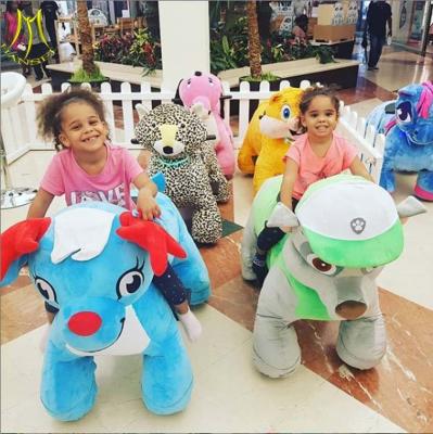 中国 Hansel 2017 game room equipment  plush electric coin operated animal motorized ride for mall 販売のため