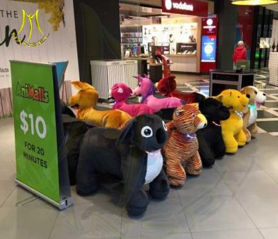 中国 Hansel stuffed animal unicorn on wheels amusement park rides for party rent 販売のため