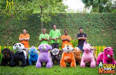 中国 Hansel  motorized adult size animal ride rechargeable battery operated ride on bear 販売のため