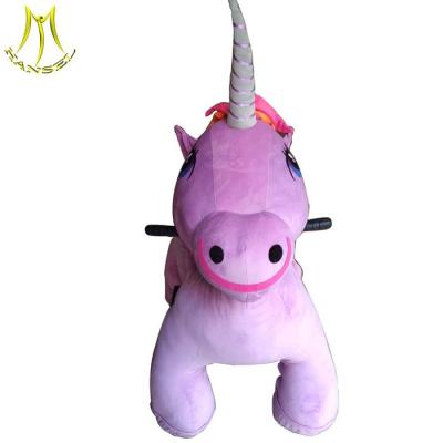 中国 Hansel coin operated walking animal rides for mall motorized animal plush unicorn rides 販売のため