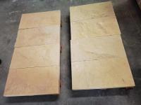 China Split Face 12mm Yellow Natural Sandstone Cladding Stone Garden Wall Cladding for sale