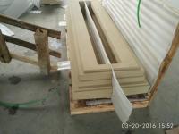 China Customizable Beige Sandstone Artwork Special Shaped Stone Door Frame Lines for sale