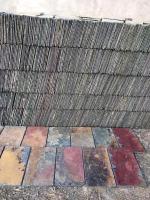 China EXW Rectangular Floor Black Slate Stone Tiles Smooth Texture For Paving for sale