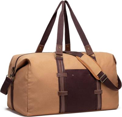 Cina Extra grande 55L marrone impermeabile tela borsa di viaggio personalizzata per donne uomini in vendita