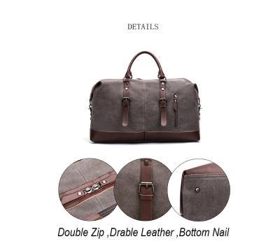 Cina Tela di cuoio della borsa di notte del Weekender di Tote Travel Duffel Bag Expandable grande in vendita