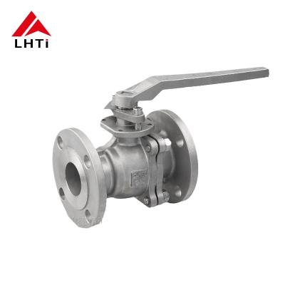China 2 Piece Titanium Floating Ball Valve Ti Gr1 Gr2 Gr3 ANSI Class 150 Class 300 Flanged End Connection For Acetic Acid Flow for sale