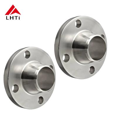 China ASME B16.5 Titanium Gr2 Gr5 Weld Neck Flanges WN Flanges Raised Face Class 150 for Water Supply System Applications for sale
