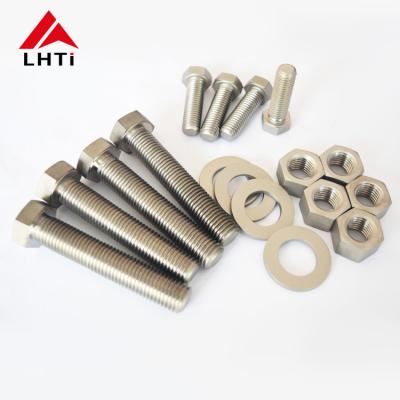 China Grade 2 DIN933 Titanium Bolts Nuts , M8 M10 M12 Titanium Hexagonal Head Bolt for sale