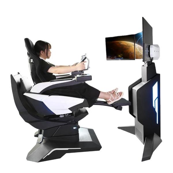 Quality Space Flight Vr Simulator 3 Axis Dynamic Platform 360 Rotate Chair Joystick Stick Game AR for sale