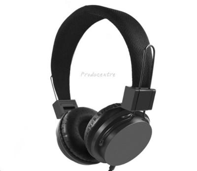 China HIFI sound true stereo wired earphone headphone headset with over ear ear cushion ear pads for sale