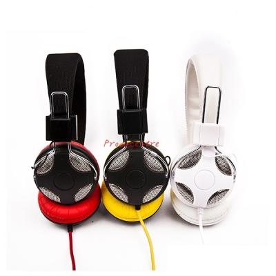 China OEM learning headphone with sound reduction for language learner in red color in portable foldable design for sale