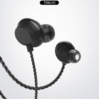 China TRN H1 new earbuds in-ear subwoofer headphones Wire-controlled magnetic for sale