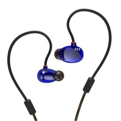China KZ ZS2 Noise Cancelling Deep Bass Dual Driver Dynamic Earphones Running Sport Headphone for sale