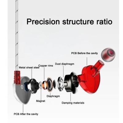China QKZ CK6 mobile phone line control headset magnetic adsorption design hanging ear bass sports headset for sale