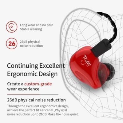 China Dynamic Units KZ ZS4 Exchangeable Cable Design and Professional High Fidelity In Ear Headphones for sale