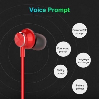 China Voice prompt wireless blue tooth Headset earbuds headphone Stereo hands free Ear Hook Earbuds for sale
