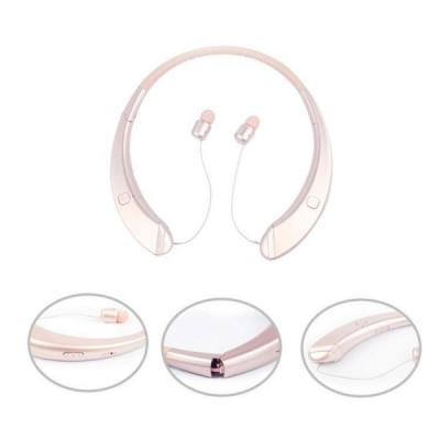 China Running Neckband Headset Wireless Stereo Headset with Retractable wire Management for sale