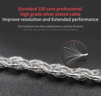 China Silver plated copper wire Hybrid Balance Armature Dynamic KZ ZS3E HIFI Stereo for sale