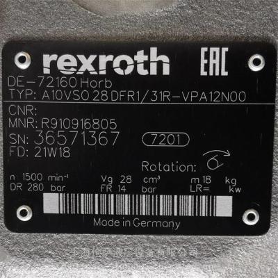 Chine Rexroth excavator plunger pump high pressure A10VSO28DR/31R-PPA12N00 A10VSO28DR/32R-VPB121N00 à vendre