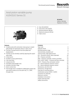중국 A10VSO28DFR1/31R-PPA12NOO A10VSO71DRF1/32R-PPB22U00 독일에서 생산된 변압 펌프 판매용