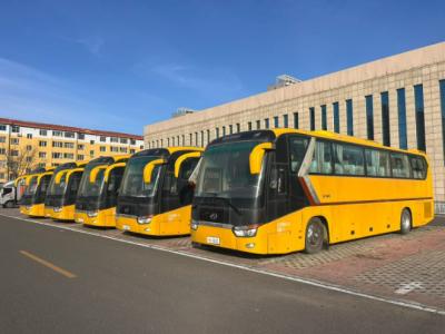 China Autobus King Long usati gialli da 63 posti con motore Yuchai 330 in blocco a prezzi bassi for sale