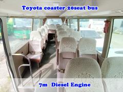 Toyota Used Coaster Bus 23seats LHD Mini Bus With Manual Transmission And Diesel Fuel Type