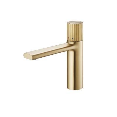 Cina Supporto caldo d'ottone del lavandino di Faucst del bacino del bagno del rubinetto di miscelatore dell'acqua fredda dell'oro in vendita